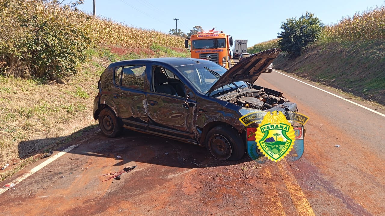 Acidente na PR-090: Capotamento deixa dois feridos na manhã de sábado entre Bela Vista do ...